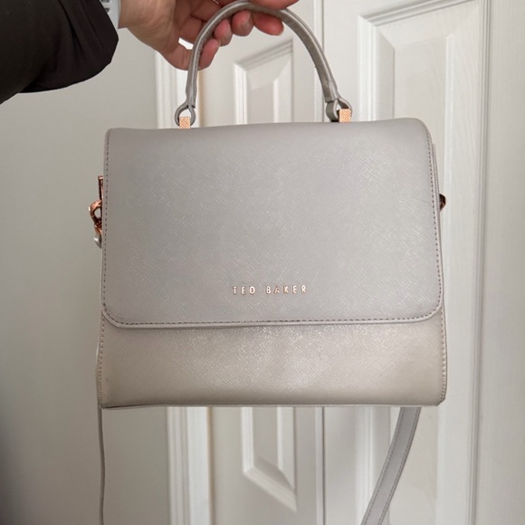Ted Baker | Bags | Ted Baker Elegant Cream Satchel | Poshmark
